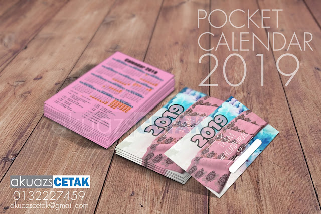 AKUAZS CETAK: POCKET CALENDAR DESIGN