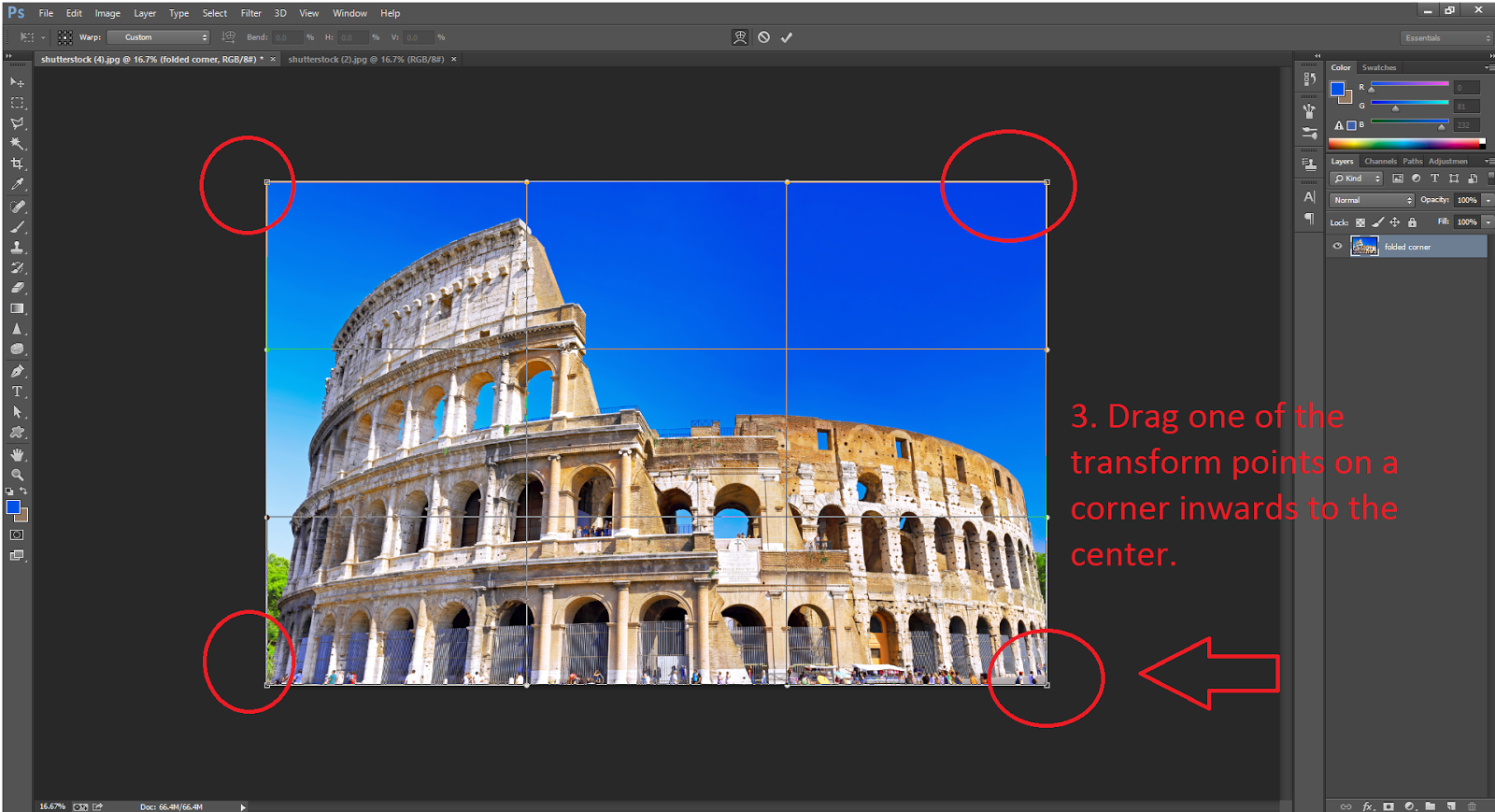 Mytutz Quick Way To Create Folded Corner Effect
