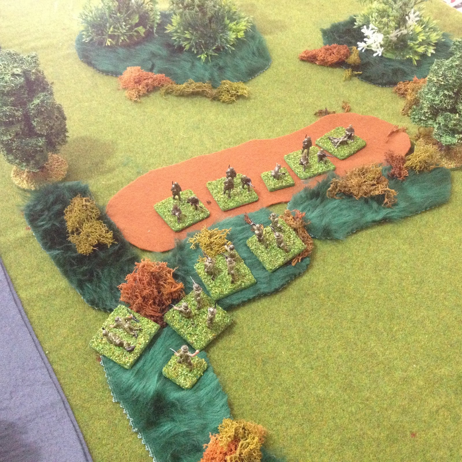Grid based wargaming - but not always: WW2 Burma game using Crossfire rules
