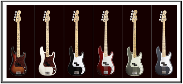 Guitars blog: 6 Color Fender American Standard Precision Bass
