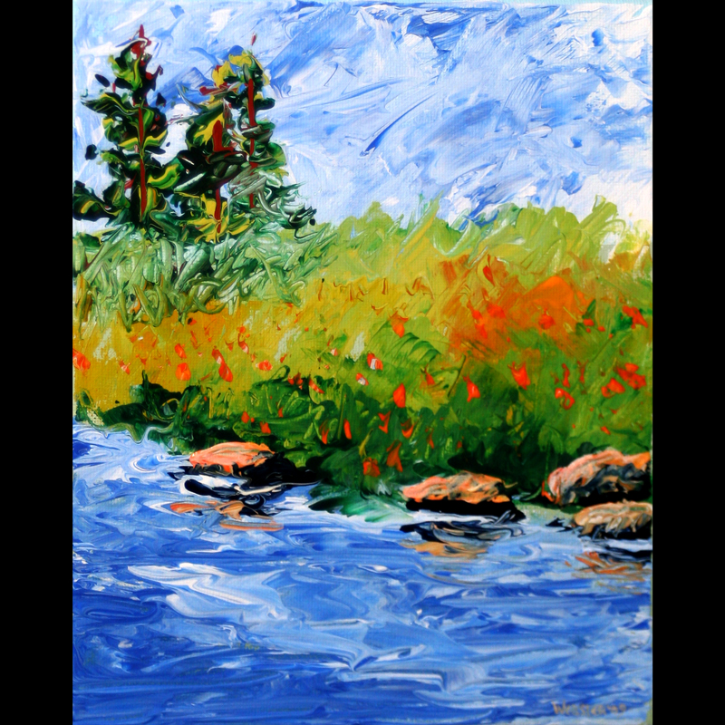 Daily Painters of California: Mark Webster - Foothill River Abstract ...