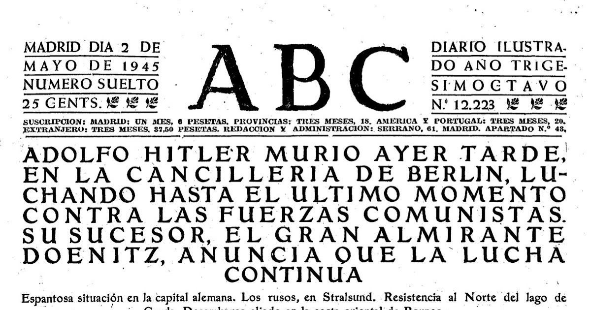 El ABC alabando a Hitler hace unos años