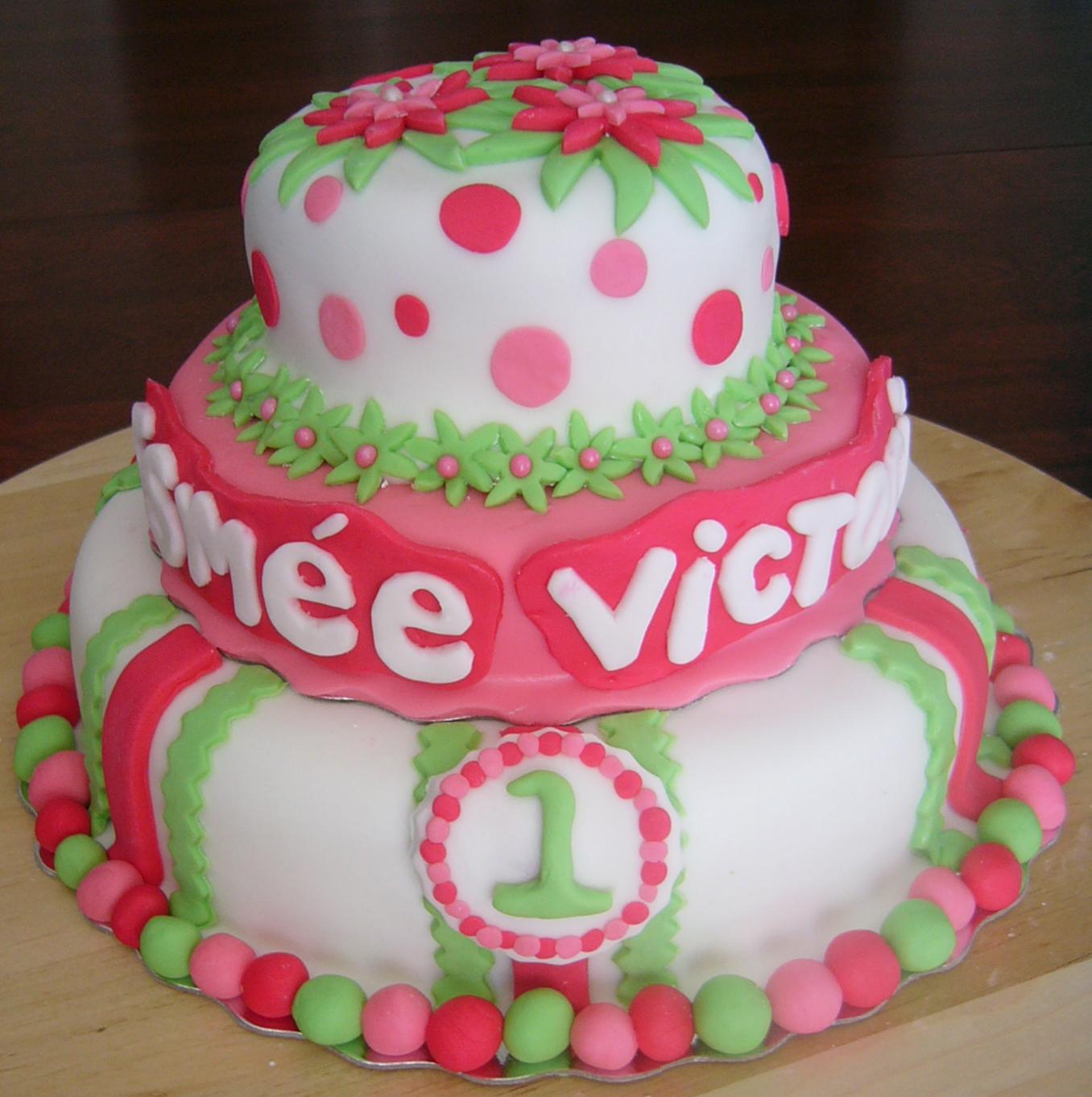 Marquis Exquis: Gâteau fillette 1 an - M.E. Gâteaux à Gatineau