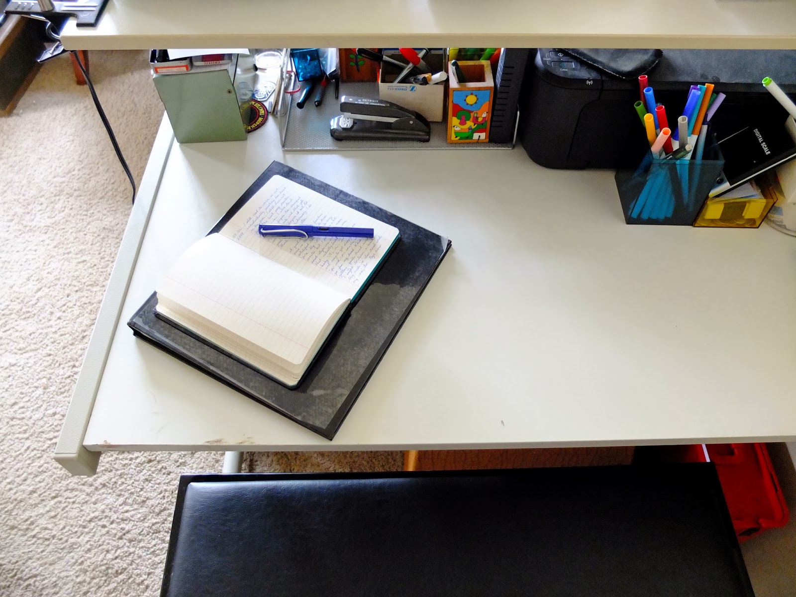 x over it: First fountain pen / Writing setup