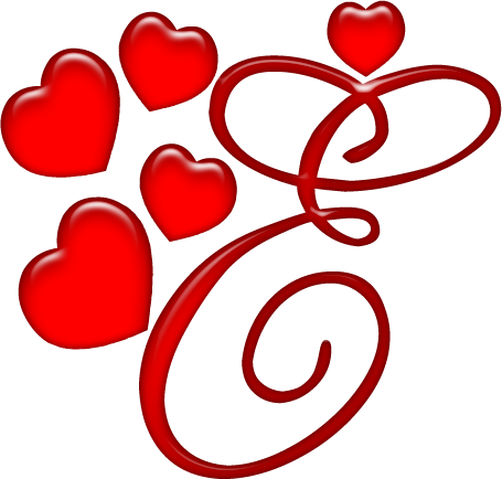 Alfabeto rojo con corazones. - Oh my Alfabetos!