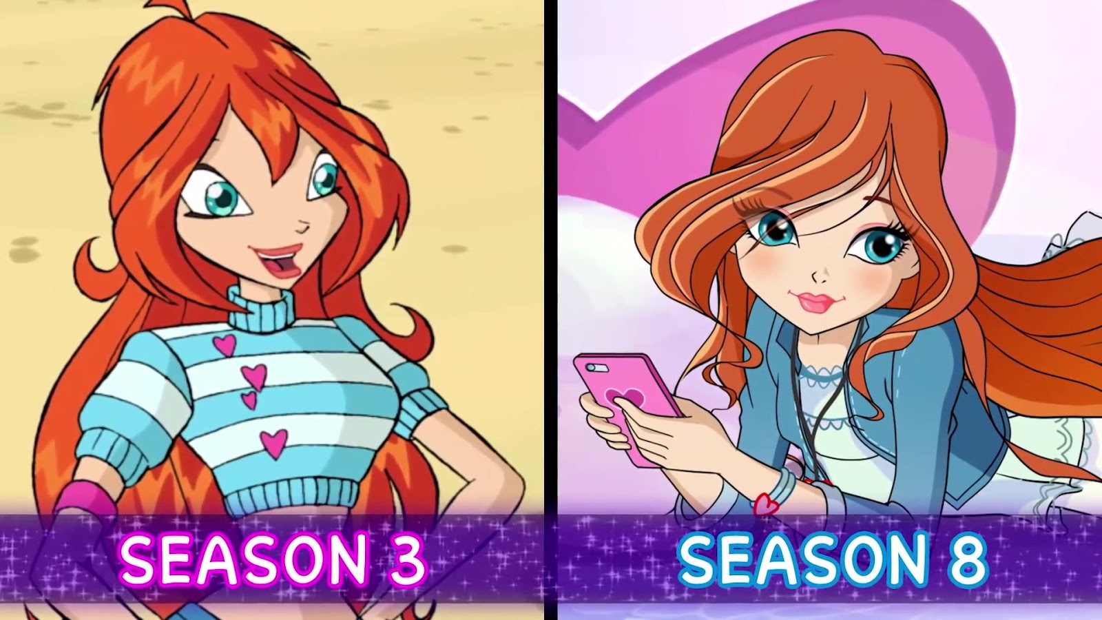 Winx Club fairies evolution from Season 1 to 8 🌟 - Winx Club All