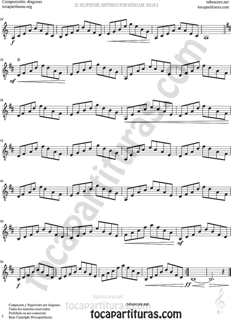 tocapartituras: El Despertar Sinfónico por diegosax Partitura de ...