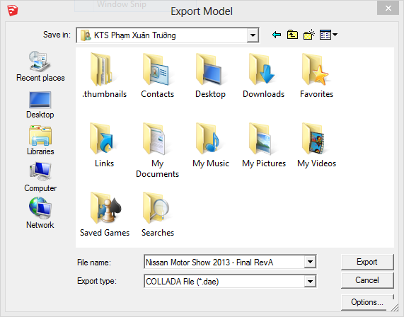 (Tips) ĐỊNH DẠNG COLLADA DÙNG TRUNG GIAN GIỮA CÁC PHẦN MỀM ĐỒ HỌA
