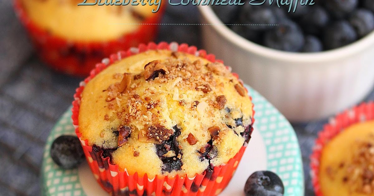 Blueberry Cornmeal Muffin | Cornbread Blueberry Muffins