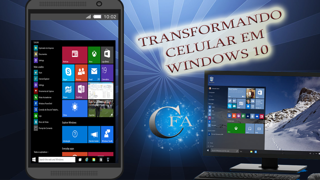 Transformando Celular Androide em Windows 10