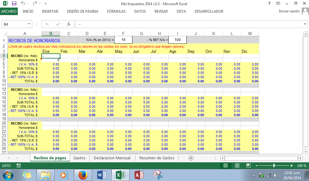 Luisello: Declaración mensual SAT NUEVA VERSIÓN 2014