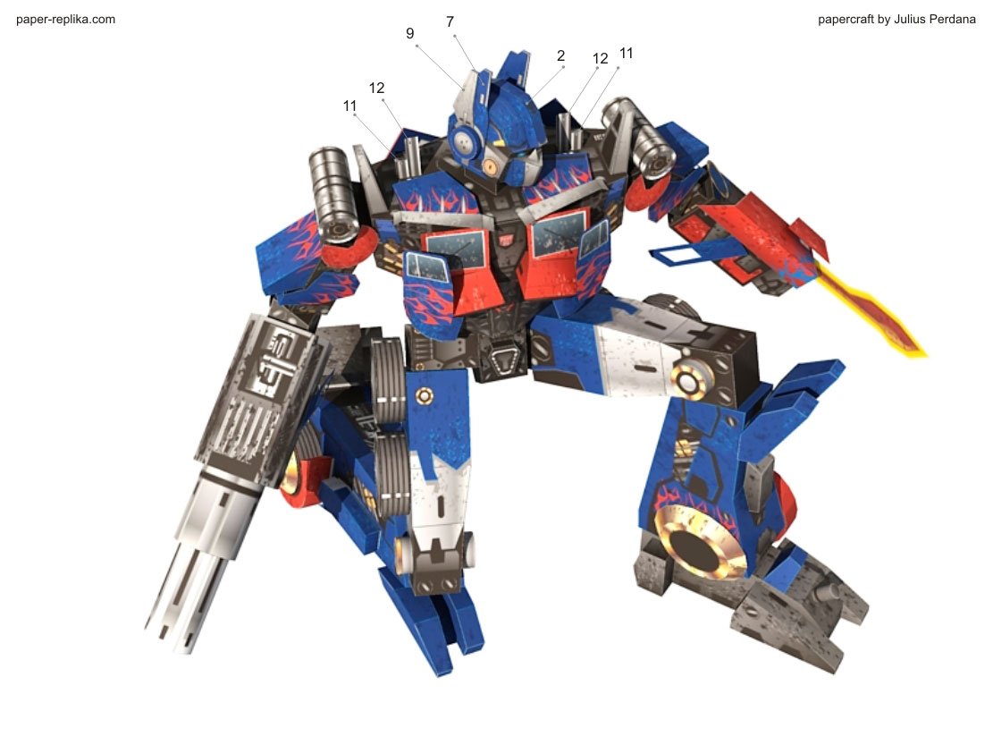 Papercraft Optimus Prime DOTM Nueva version - Transformers Matrix