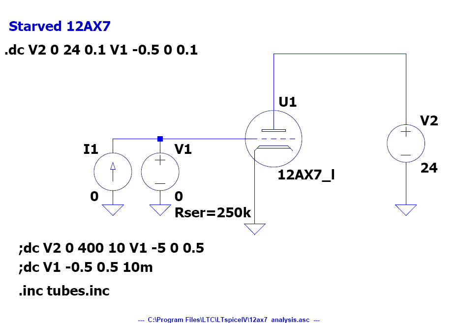 Rezzonics: Korg NuTube 6P1 vs 12AX7 starved tube / valve: SPICE models