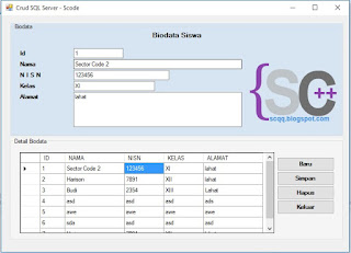 CRUD VB.NET (Create,Read,Update,Delete) Database SQL Server | KODE AJAIB