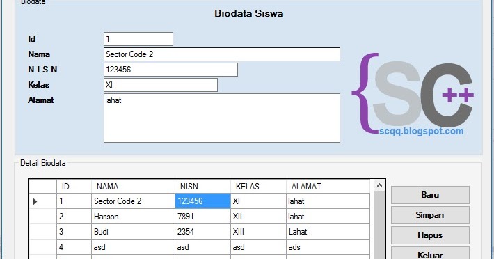Crud Vb Create Read Update Delete Database Sql Server Kode Ajaib