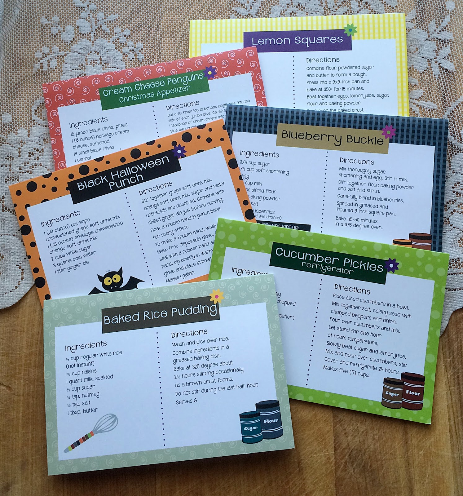 Donna Capozzi Designs: Say Thank You with a Recipe Note Card