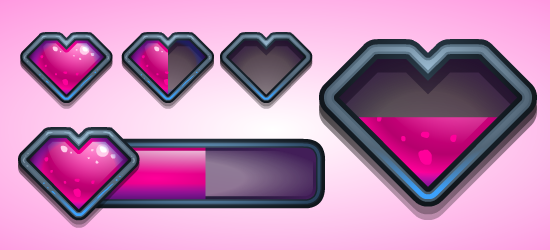 2D Game Art Tutorials: Valentines - Hearts