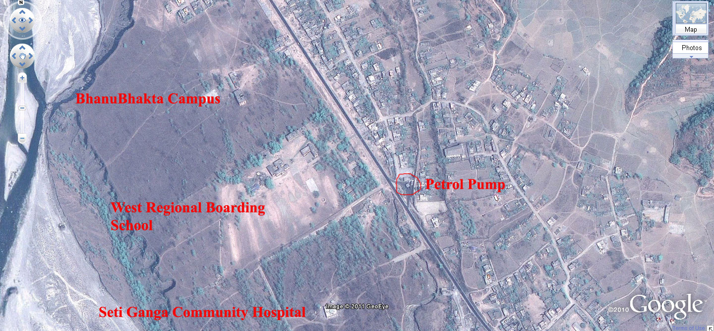 Namaste Tanahun: Satellite View of Khairenitar Tanahun