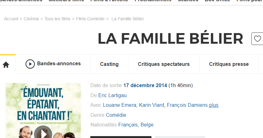 L'atelier FLE: Avant de voir le film: La famille Bélier