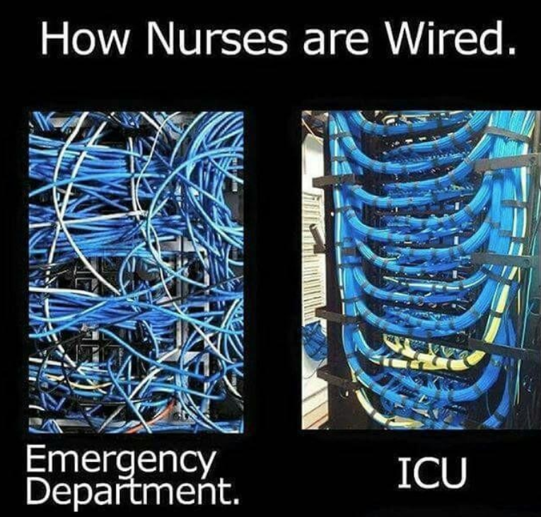 How nurses are wired - ER vs ICU
