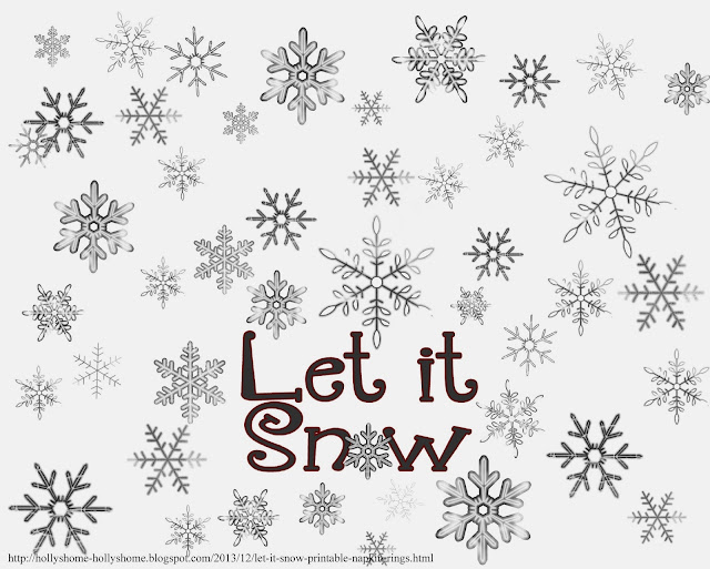 HollysHome Family Life: Christmas "Let It Snow" Printable Napkin Rings ...