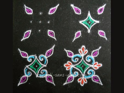 Easy rangoli for beginners 2 | Kolam by Sudha Balaji