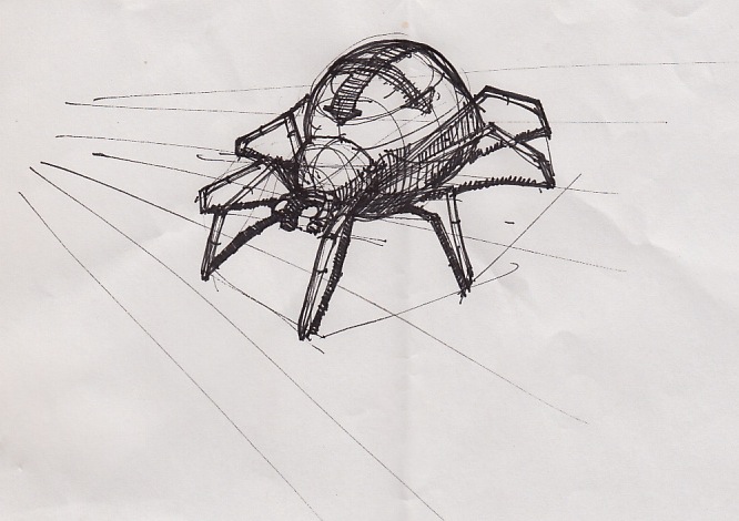 Louis learns to draw: Spiders