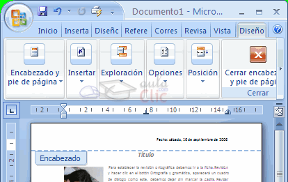 Procesadores de textos: ¿Como insertar el encabezado y pie de pagina?