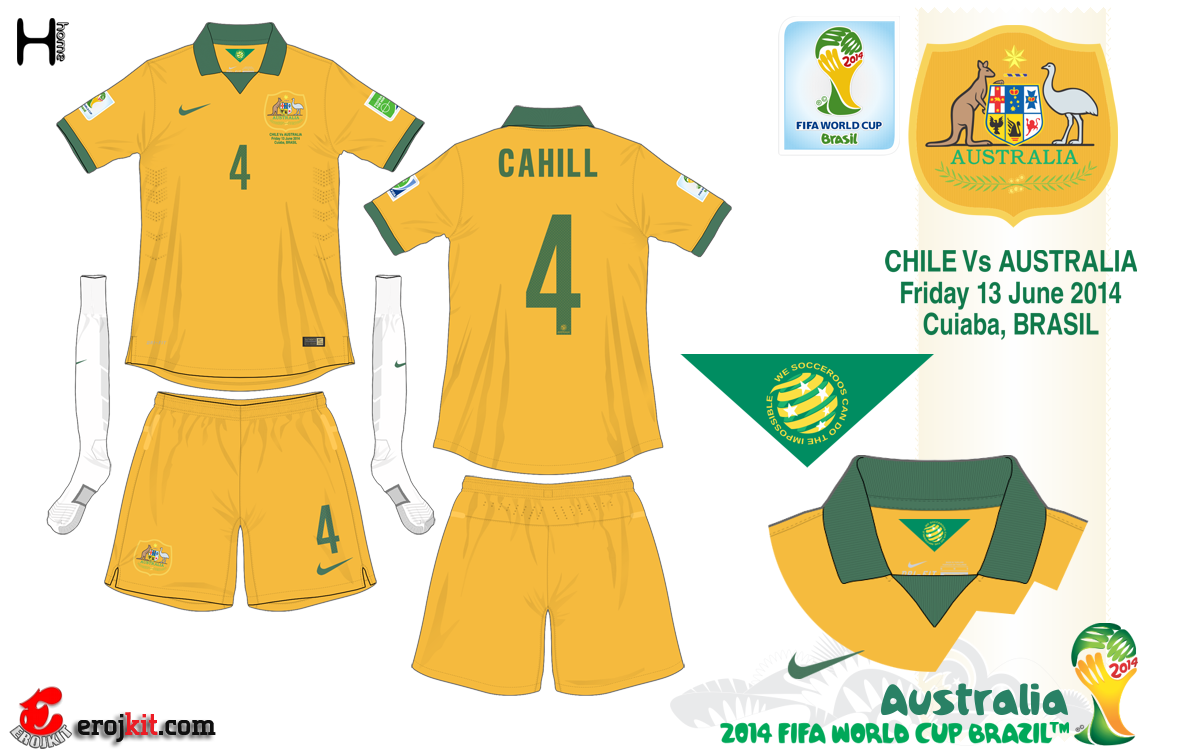 Kit Design, by eroj: 2014 Austrália WC Kits