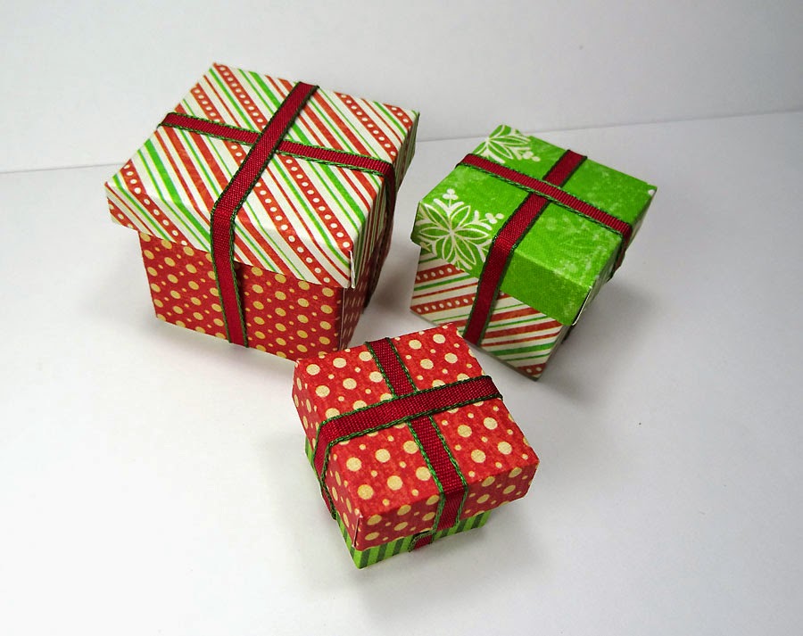 Lighted Christmas Mixed Media Box Display