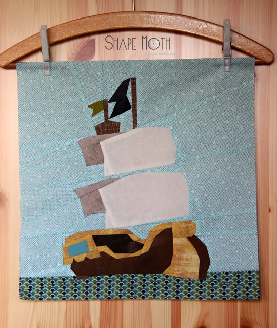 Shape Moth: Pirate Ship PP pattern {& a giveaway!}
