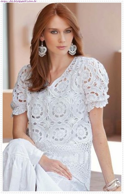 ÖRGÜ-DE: 2014 El Örgüsü Dantel Bluz Modelleri
