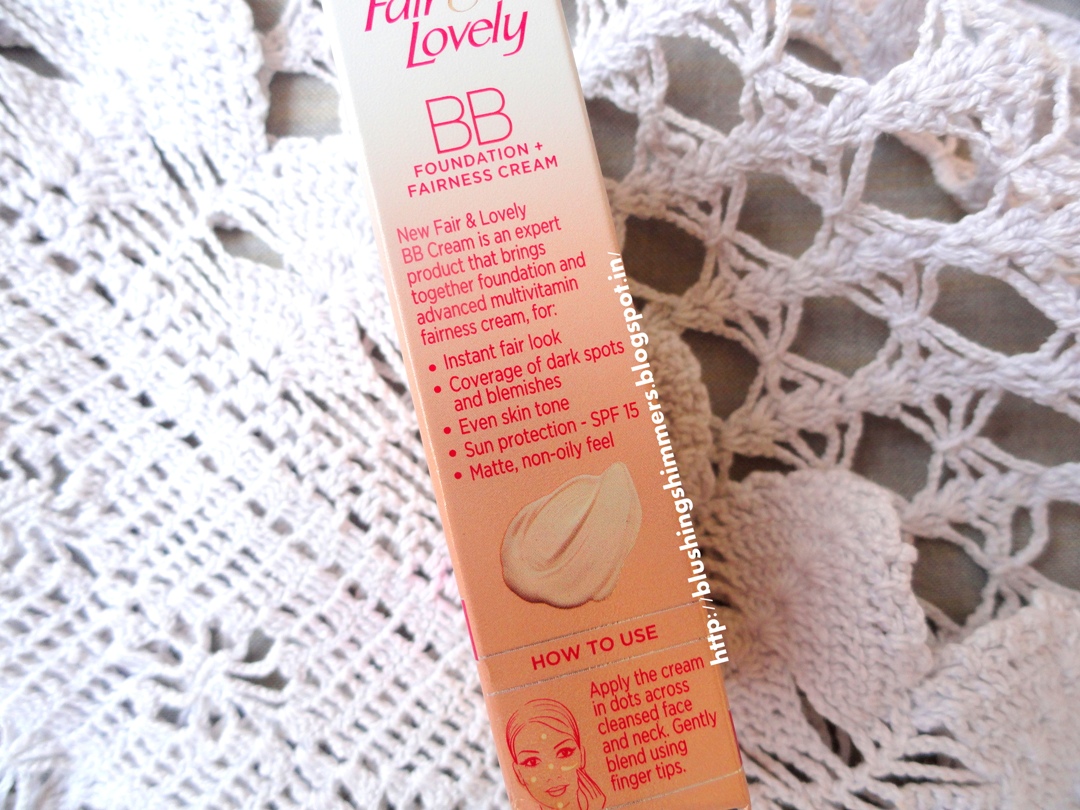 Blushing Shimmers: Fair and Lovely BB+Foundation cream