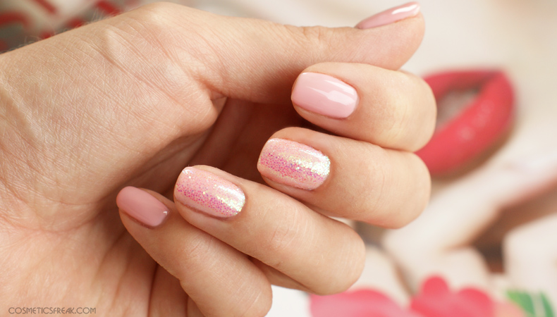 NEONAIL GLITTERY EFFECT NO 02 + SEMILAC 047 PINK PEACH MILK | Blog ...