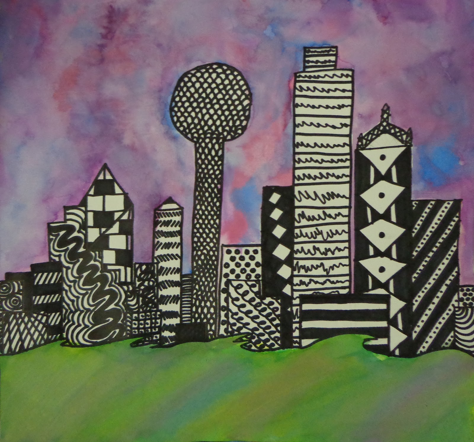 The Art Factory: Zentangle Cityscapes