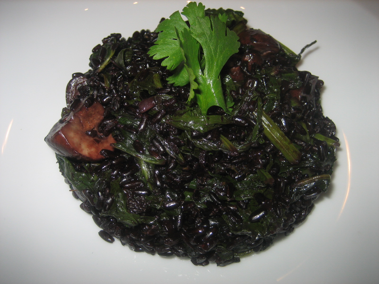 The Veracious Vegan: Emperor's Forbidden Rice with Rapini and Cremini ...