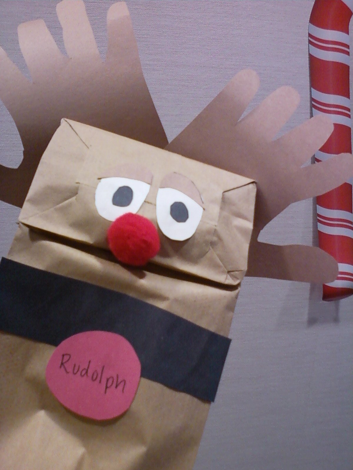 Pinnovations: Paper Bag Rudolph Puppet