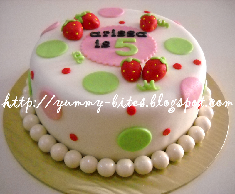 Yummy Bites: Strawberry Theme Birthday Cake