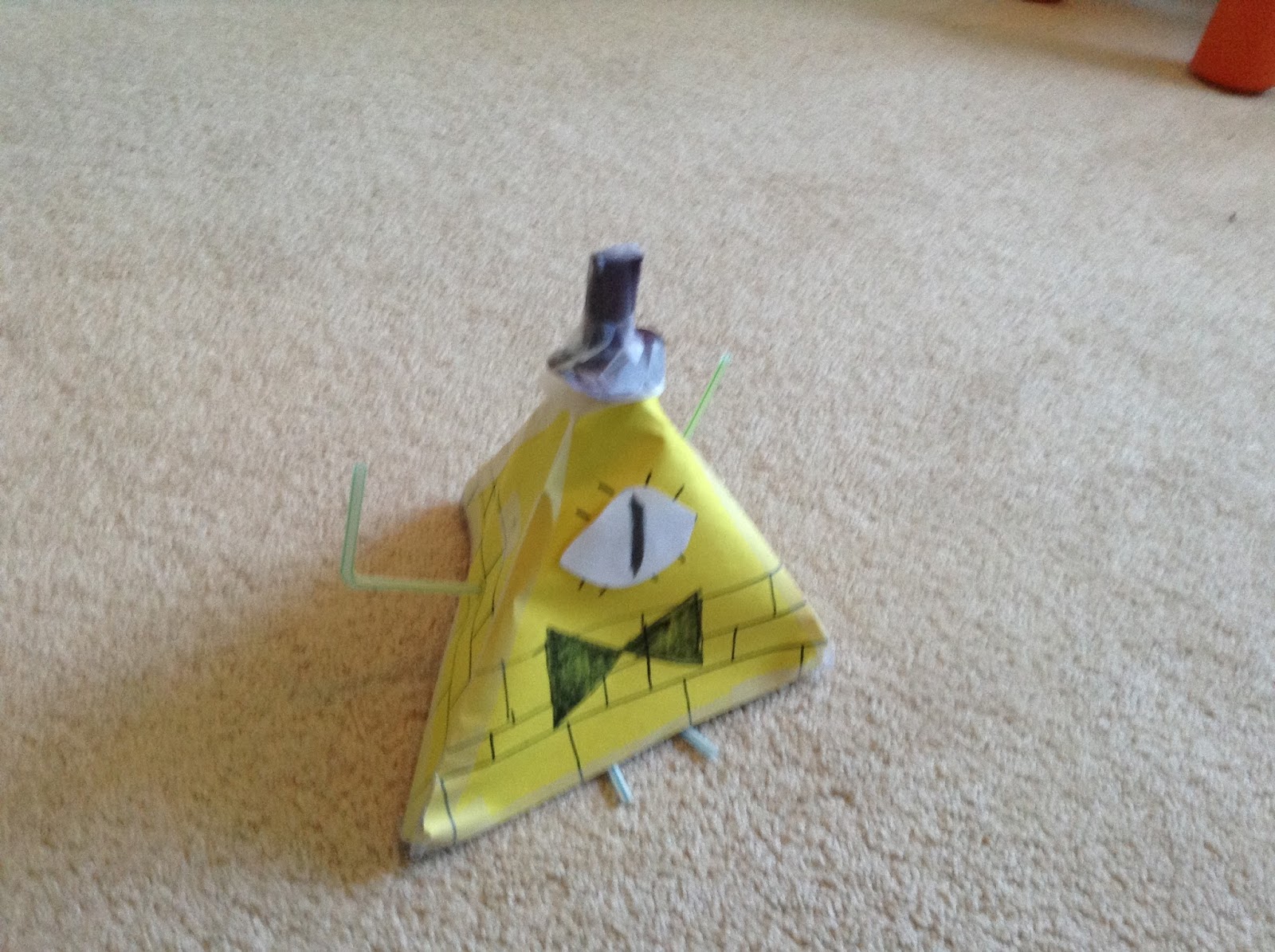 DIY Gravity Falls 3D Pyramid Bill Cipher Made Out of Pencils! How-To ...
