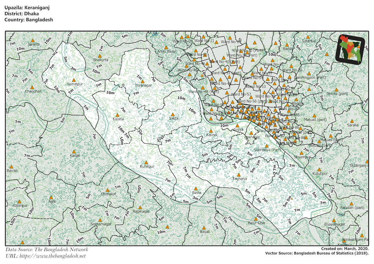 Mouza & Land Use Maps of Keraniganj Upazila, Dhaka, Bangladesh ...