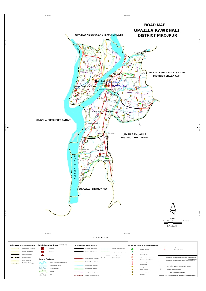 Mouza & Land Use Maps of Kawkhali Upazila, Pirojpur, Bangladesh ...