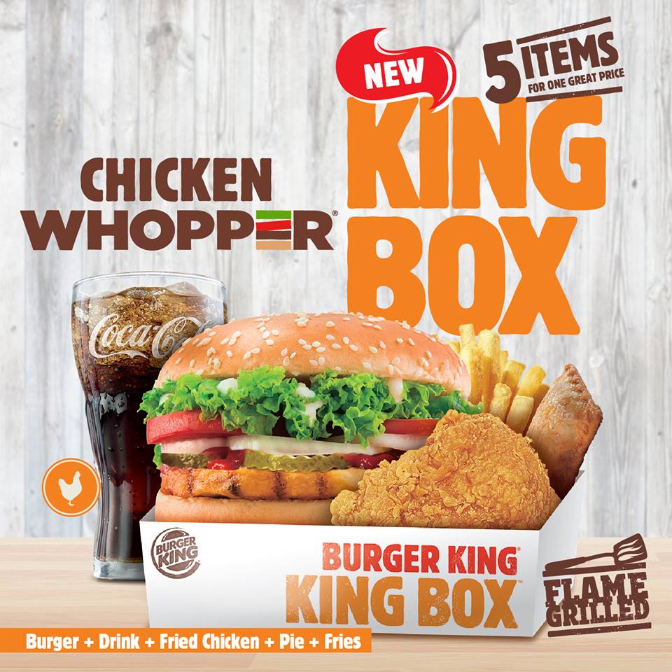 Burger King 最新King Box 套餐！一个人平均只需大约RM8.50！吃到饱饱的！ - Leesharing