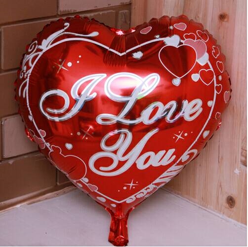 Balon Foil Hati Motif I LOVE YOU / Balon Foil I LOVE YOU (03)