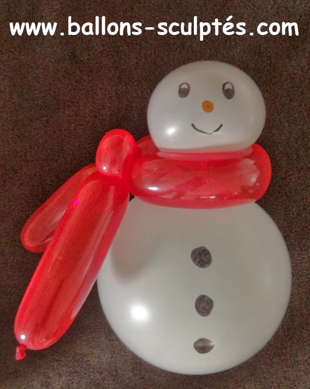 Ballons sculptés: Photos des sculptures de ballons pour Noël