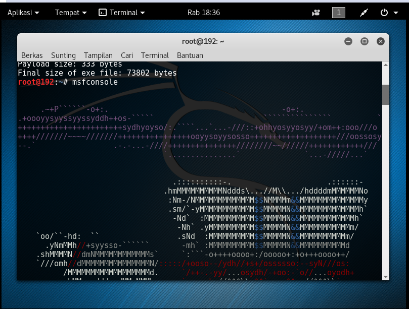 TUTORIAL PENGGUNAAN MEtASPLOIT MENGGUNAKAN KALI LINUX: 2017