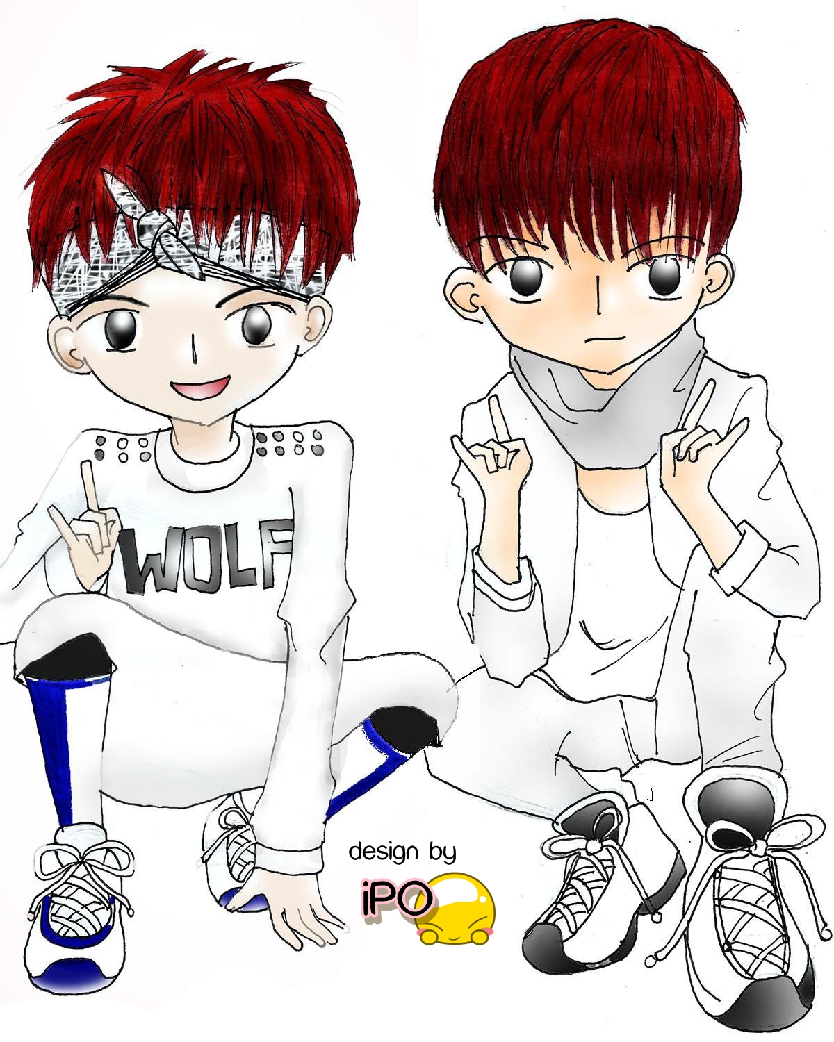 •♥•just for YOU•♥•: LUHAN & BAEKHYUN cartoon