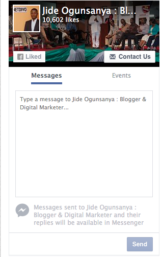 Messages and Events Now Integrated With Facebook Page Plugin - OgbongeBlog