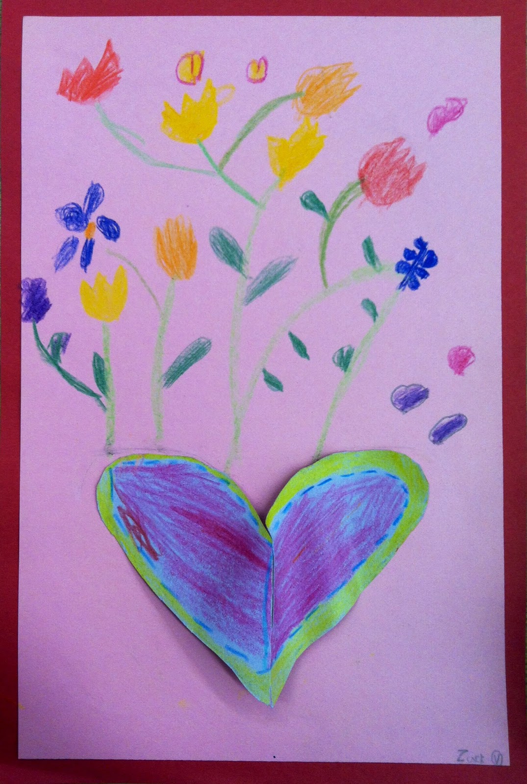 ART with Mrs. A: Hearts, Flowers, and 2nd Graders, oh my!