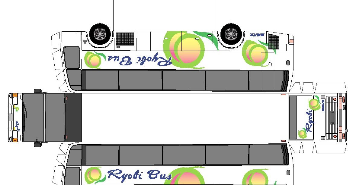 SP. Papel Modelismo: PaperBus Ryobi bus