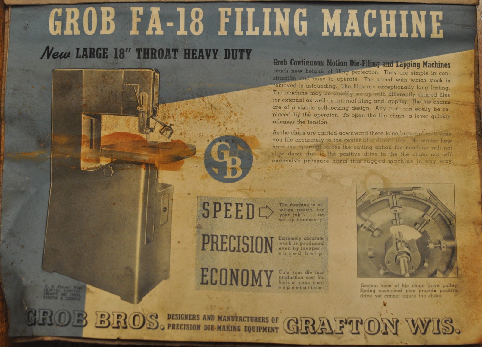 handverker: grob band filing machine